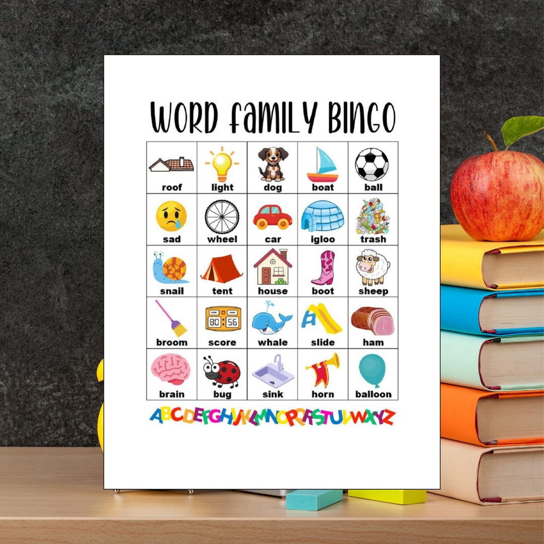 Word Family Classroom Bingo Digital Download & Printable - Etsy