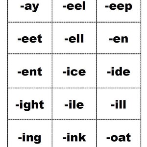 Word Family Classroom Bingo Digital Download & Printable - Etsy