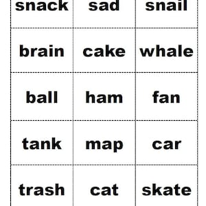 Word Family Classroom Bingo Digital Download & Printable - Etsy