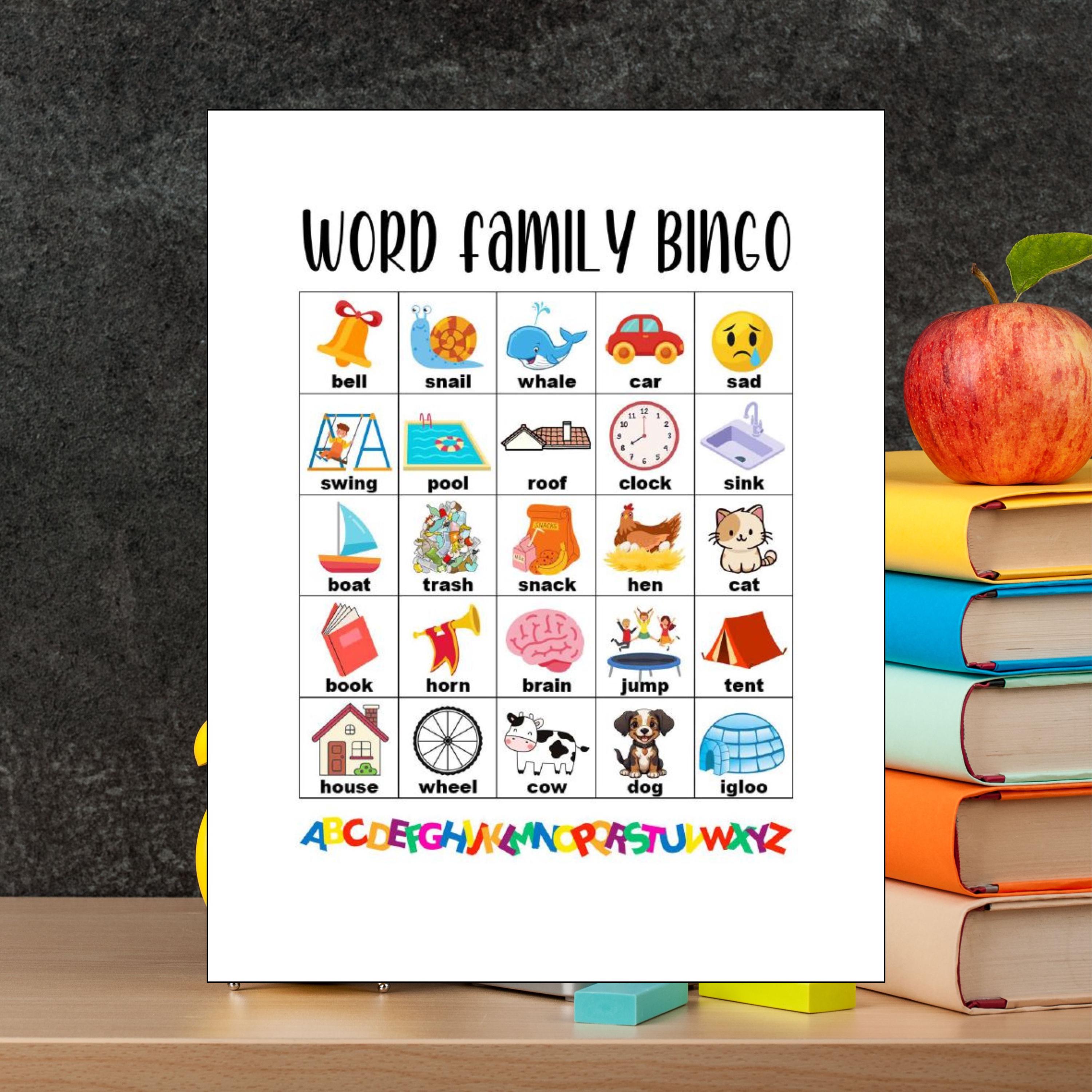 Word Family Classroom Bingo Digital Download & Printable - Etsy