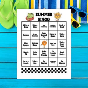Summer Bingo Game for End of School Year, Elementary Classroom Bingo ...