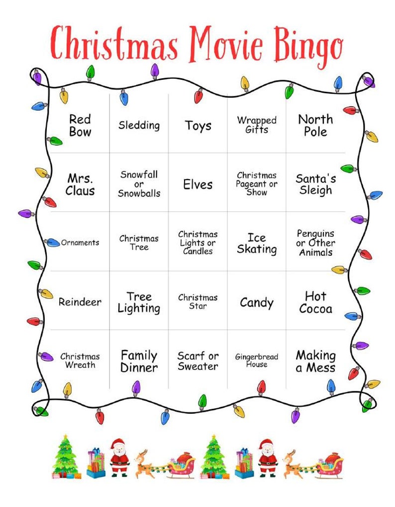 Easy Christmas Movie Bingo, Christmas Movie Bingo Card, Bad Christmas ...