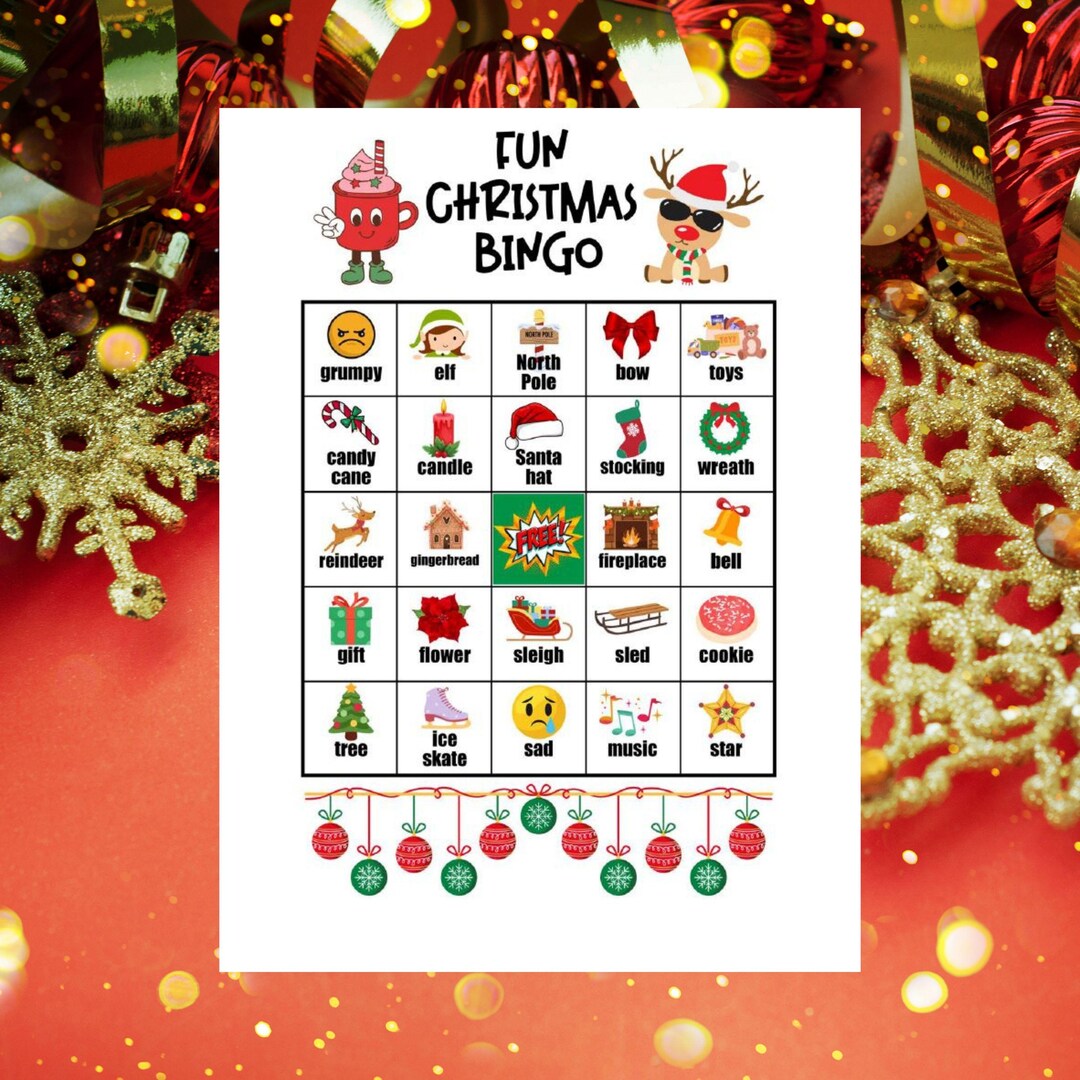 Family Christmas Movie Night Bingo, Holiday Movie Bingo, Christmas ...