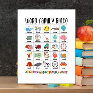 Word Family Classroom Bingo Digital Download & Printable - Etsy