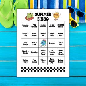 Summer Bingo Game for End of School Year, Elementary Classroom Bingo ...