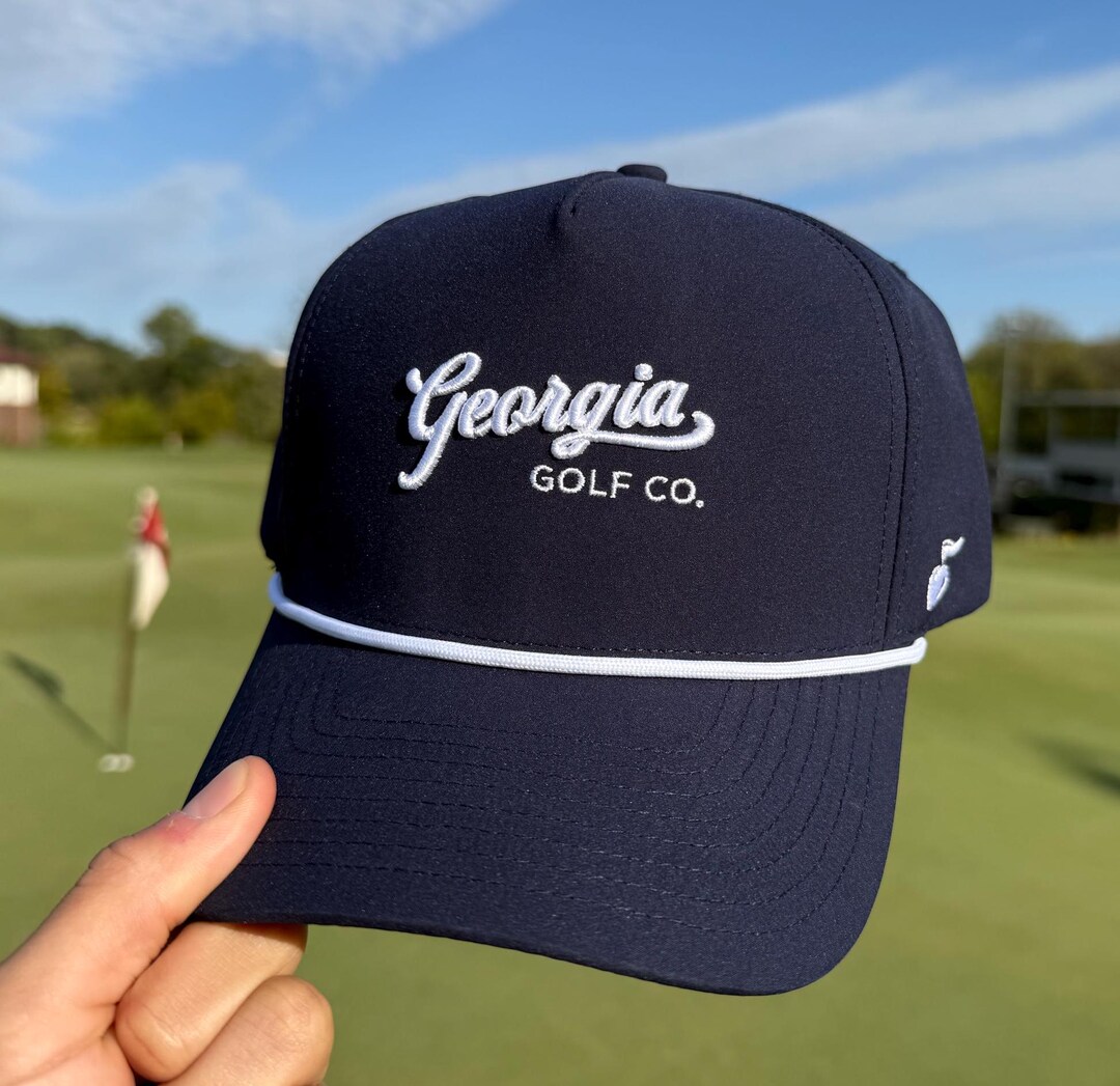 Georgia Rope Golf Hat - Statesboro Navy Blue | Embroidered State ...