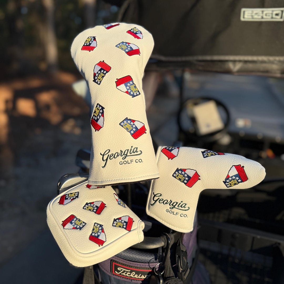 Georgia State Flag Headcover Mallet Putter | Embroidered State Outline ...
