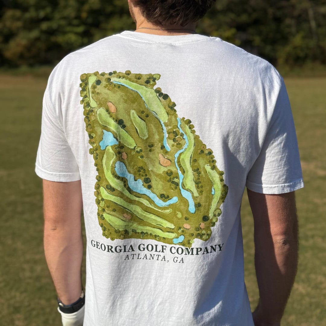 Georgia Golf T-shirt 'course Map' White | Georgia Golf Company ...