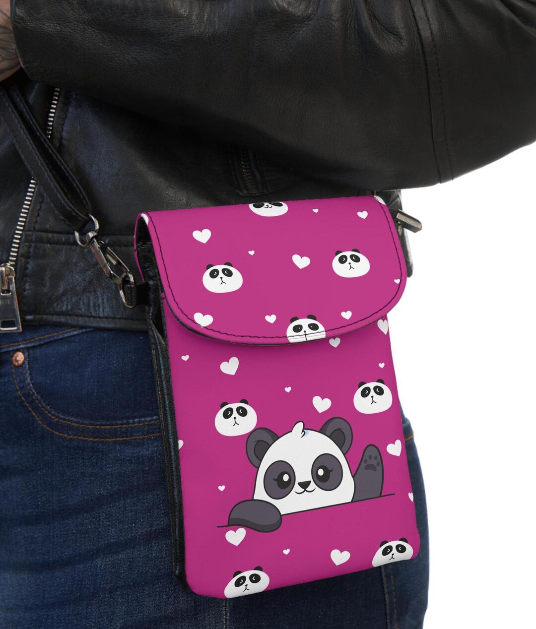 Cute Cell Phone Wallet Case, Phone Wallet With Strap, Panda Wallet for ...