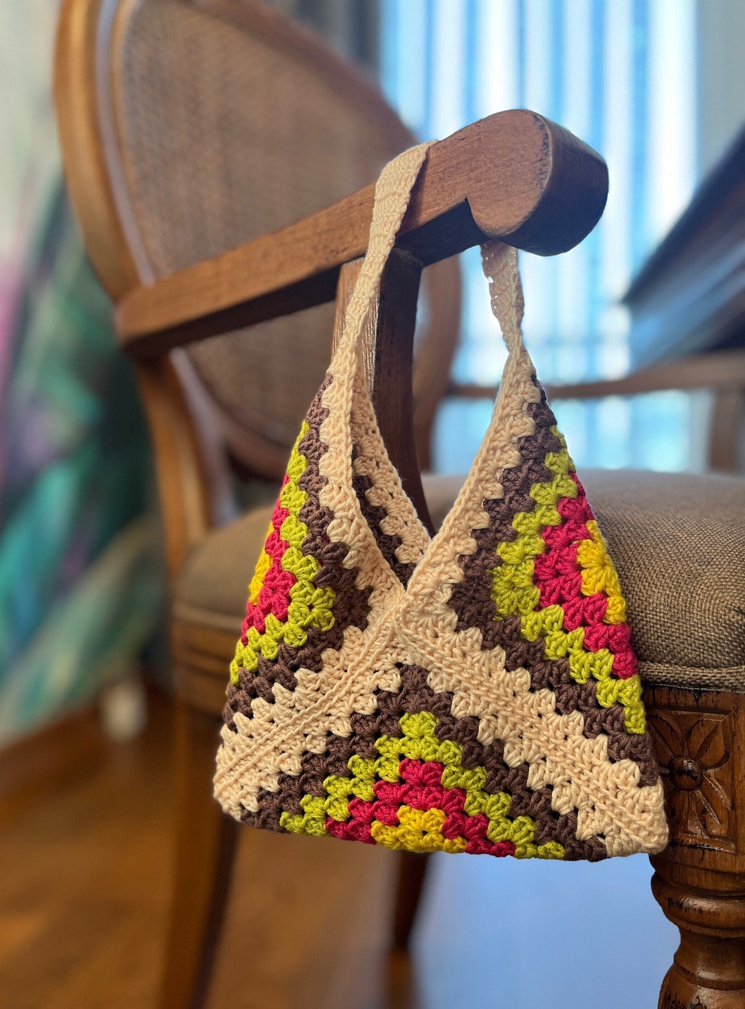 Cotton Crochet Bag, Crochet Shoulder Bag, Handmade Crochet Bag, Hand ...