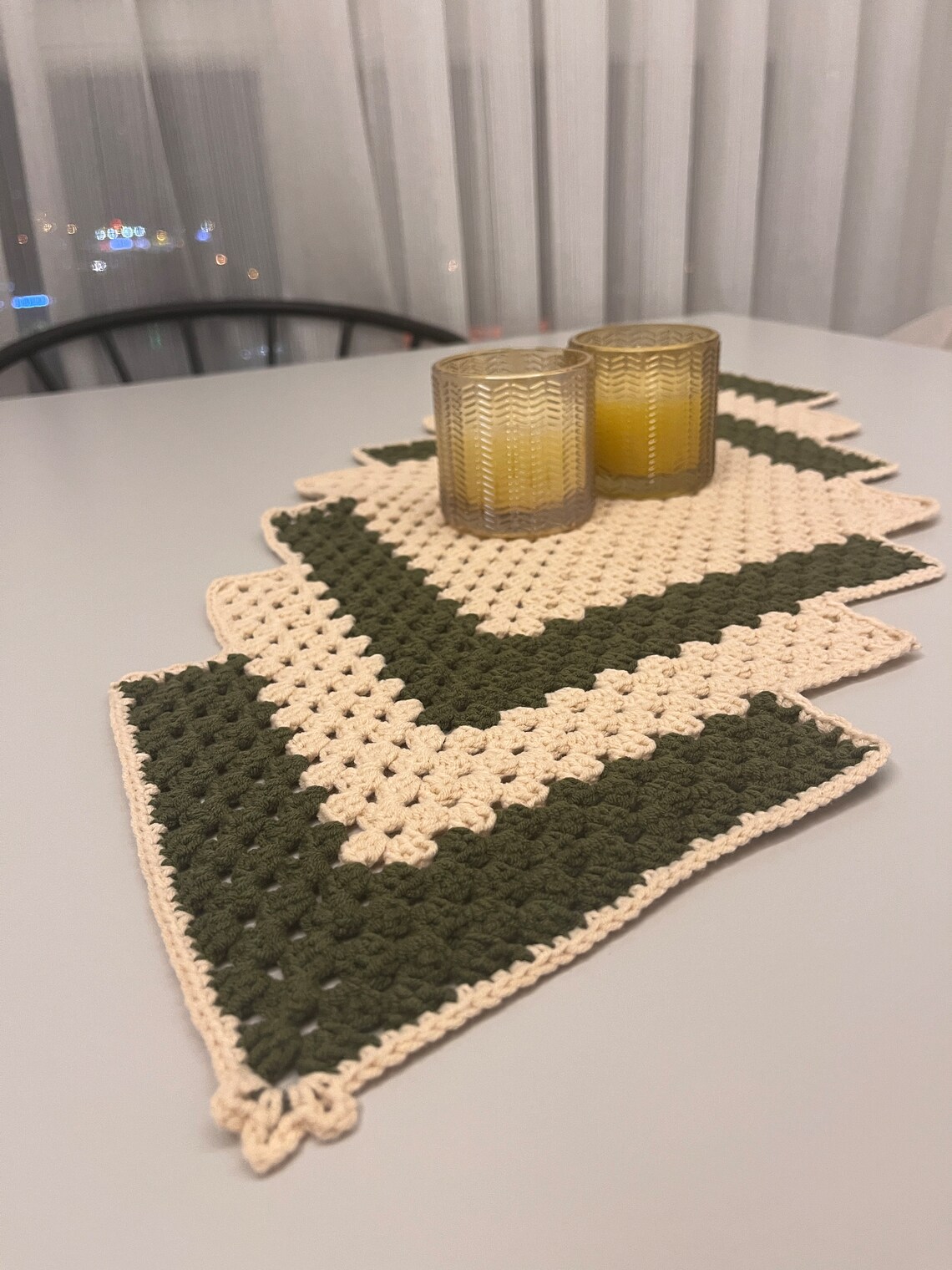 Handmade Crochet Cotton Table Runner: Farmhouse Decor (71x30 Cm) - Etsy