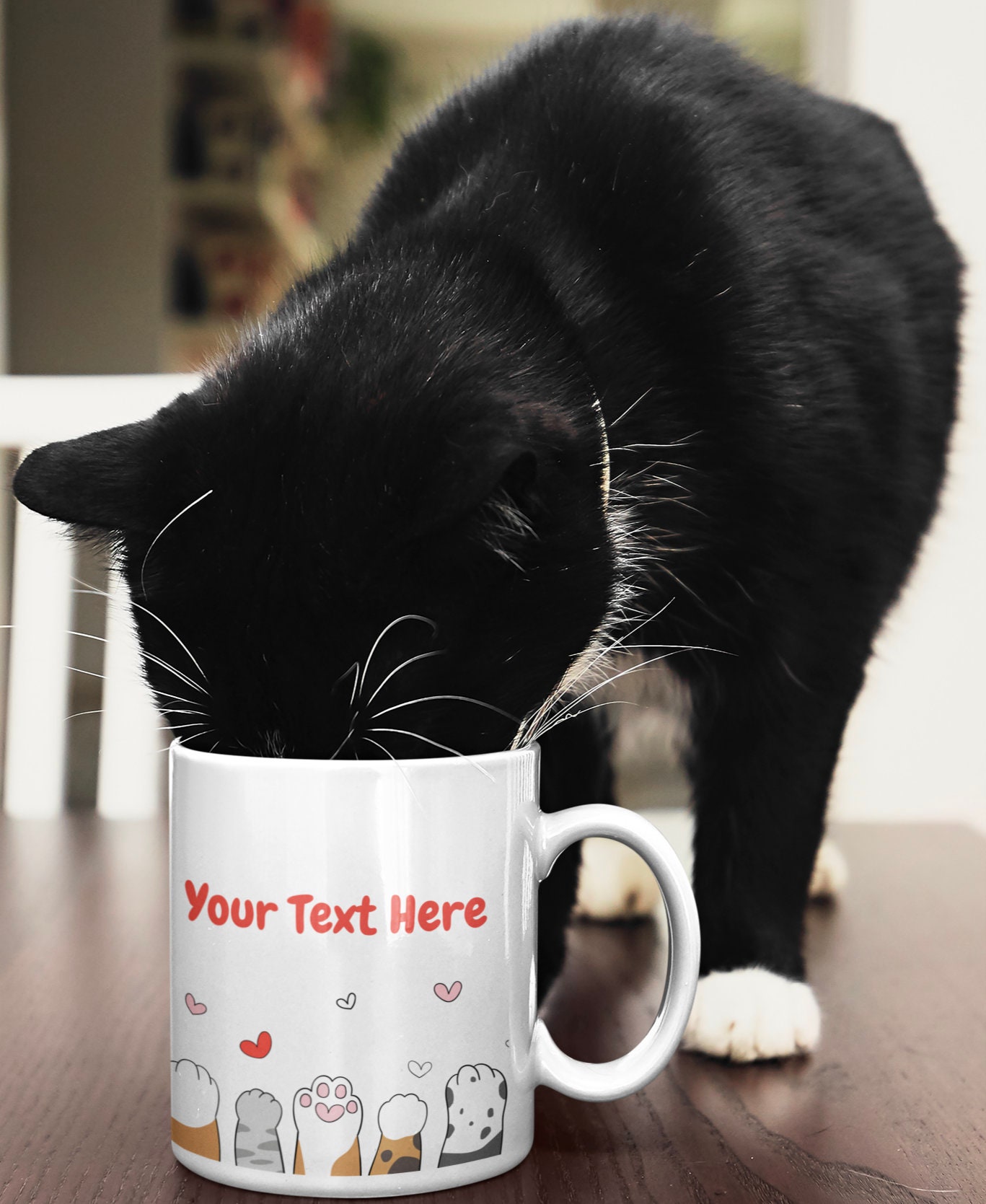 Cat Pows Mugpersonalized Cat Mugmug for Cat Dadcat Lover Mugcat Family ...