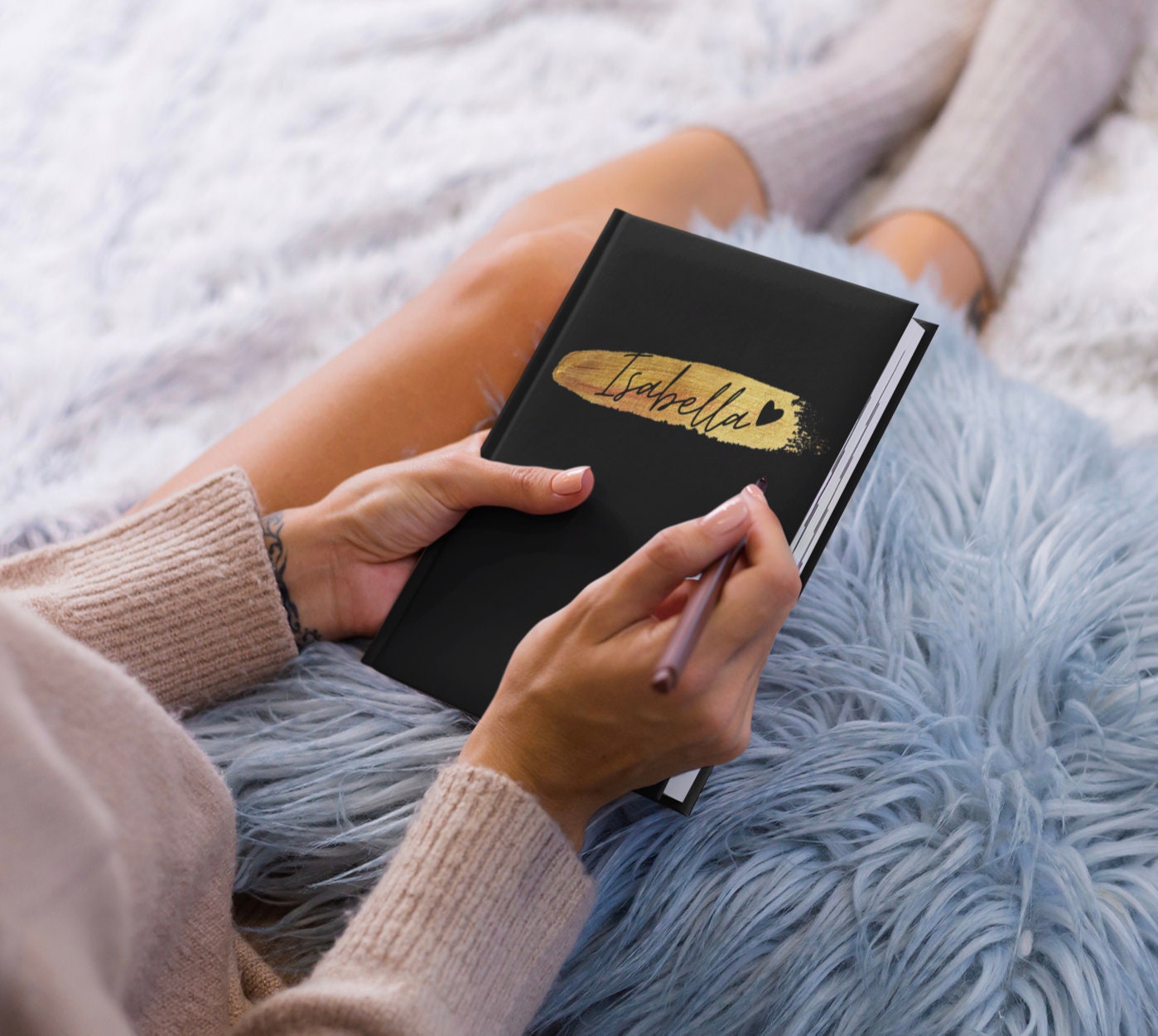 Personalized Gold Journal, Matte Hardcover Notebook - Etsy