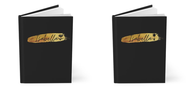 Personalized Gold Journal, Matte Hardcover Notebook - Etsy