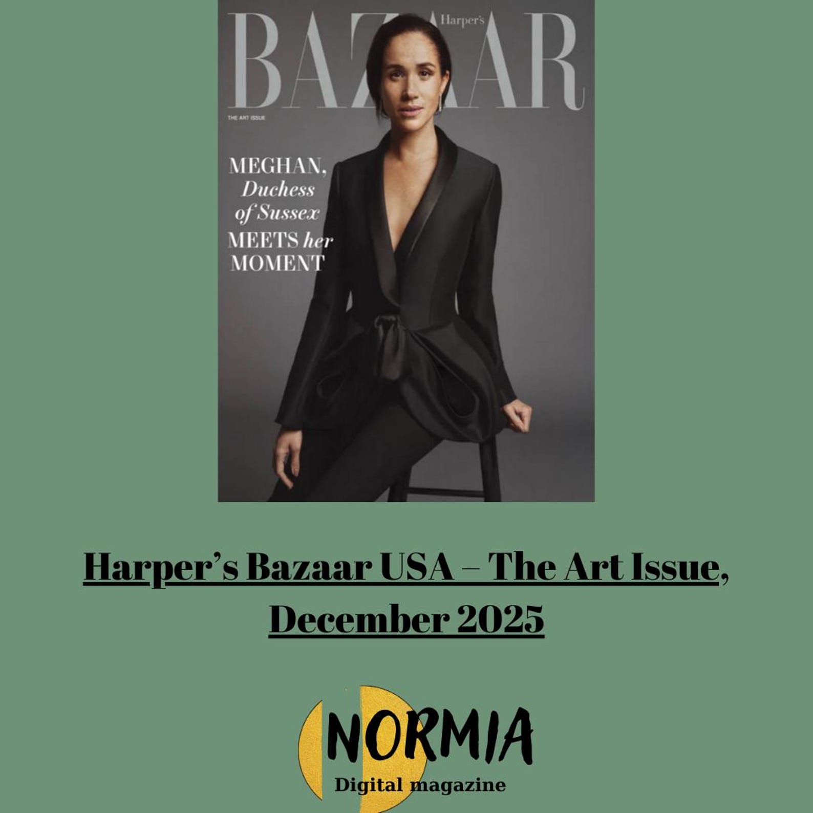 Harper’s Bazaar USA – the Art Issue, December 2025 - Etsy