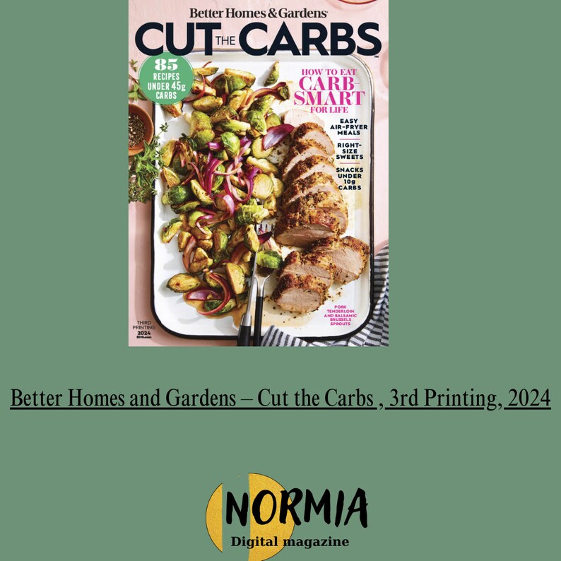 Better Homes and Gardens – Cut the Carbs , 3rd Printing, 2024 - Etsy