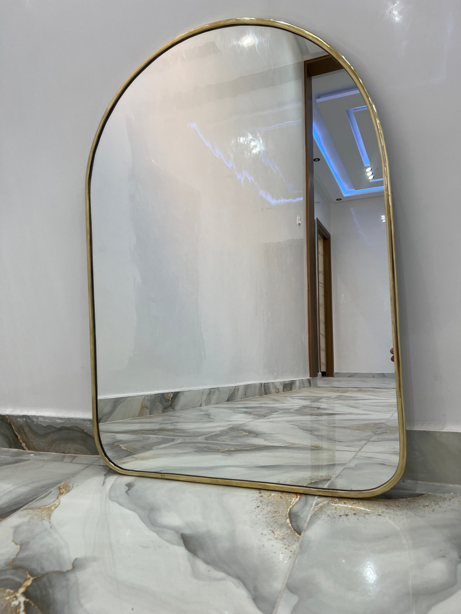 Decorative Wall Mirror, Antique Brass Mirror, Customized Mirror, Golden ...