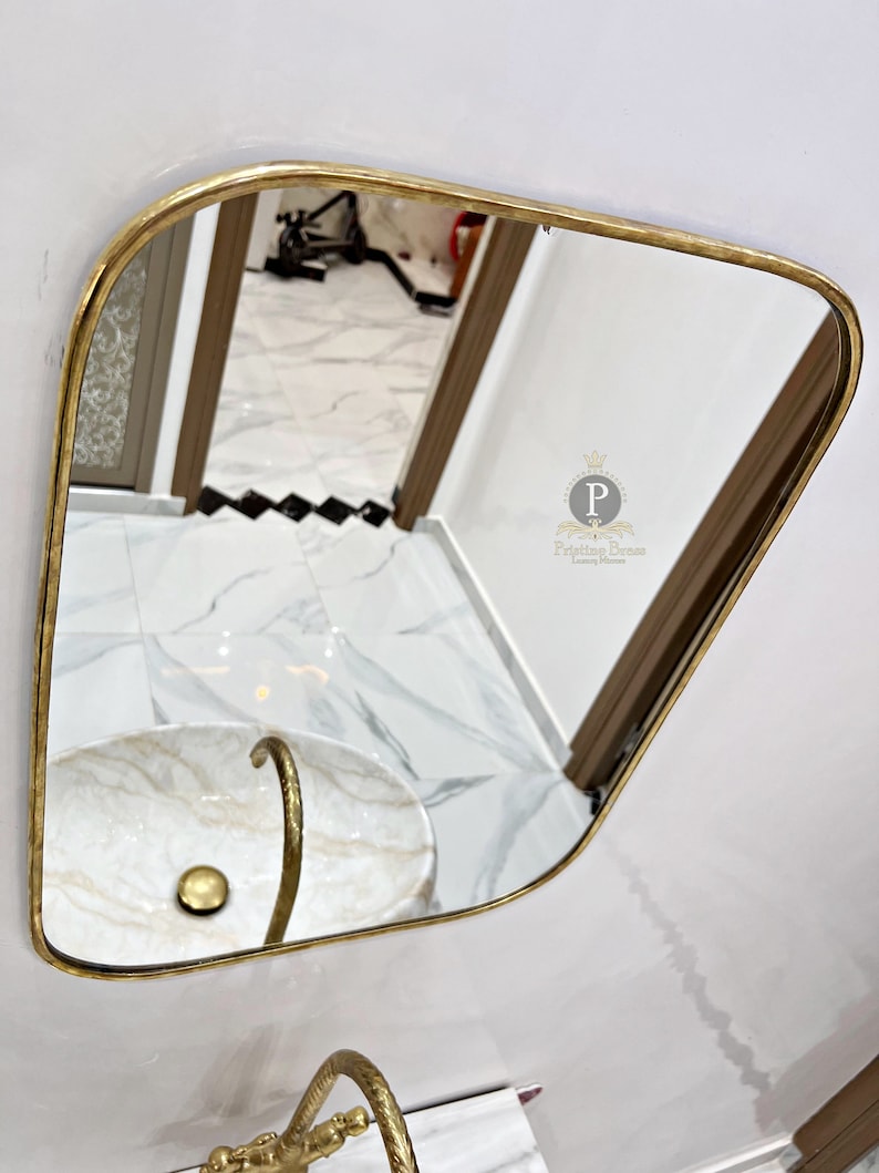 Large Mirror, Rectangle Brass Mirror Wall Mirror Gold Mirror ...