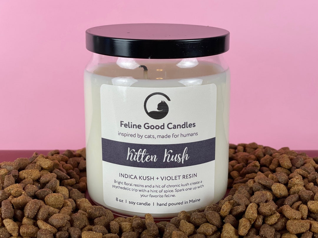 Kitten Kush 8 Oz Indica Kush Violet Resin Candle Soy - Etsy