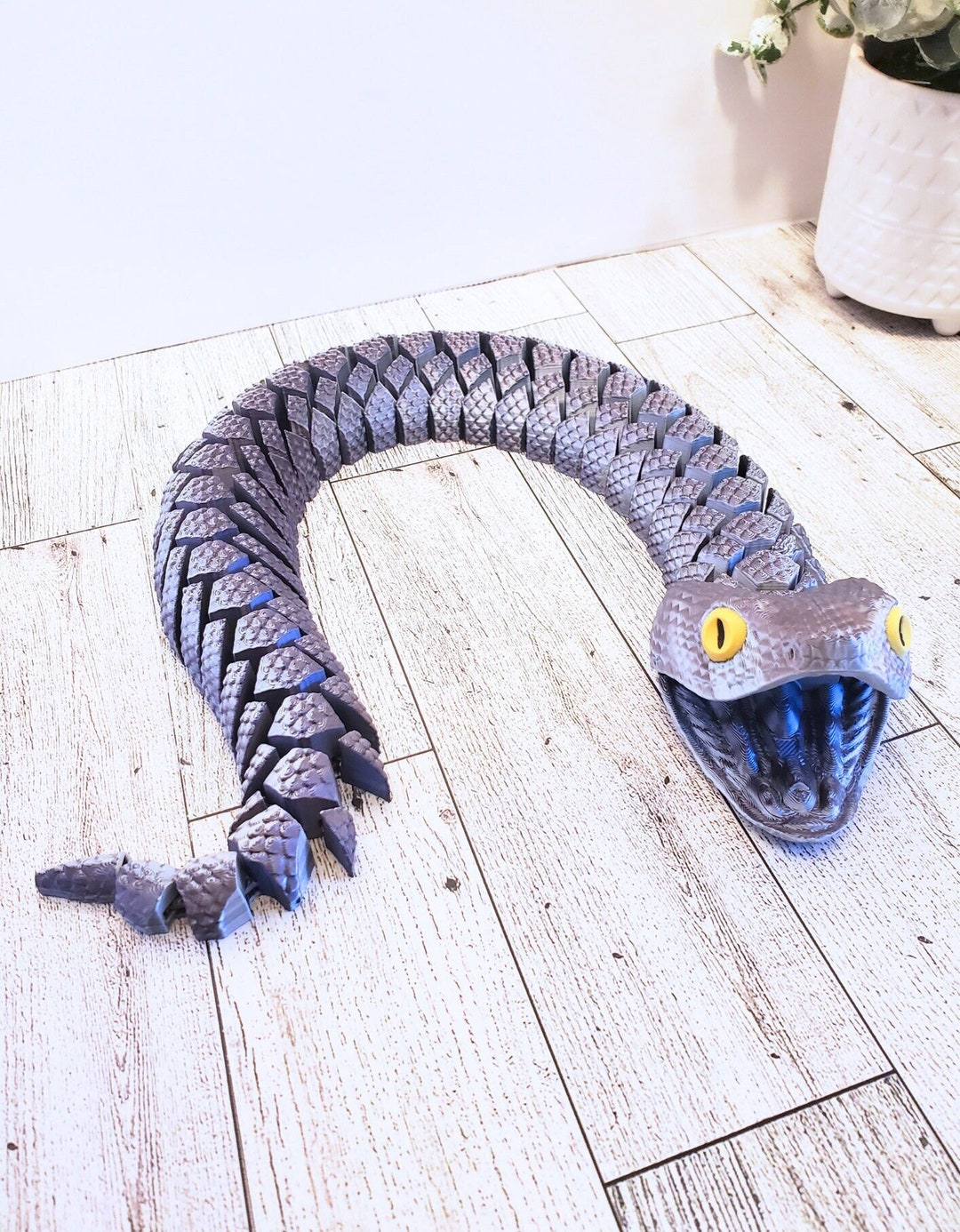 Articulated Bush Viper Snake: 3D Printed Flexible Fidget Toy - Etsy