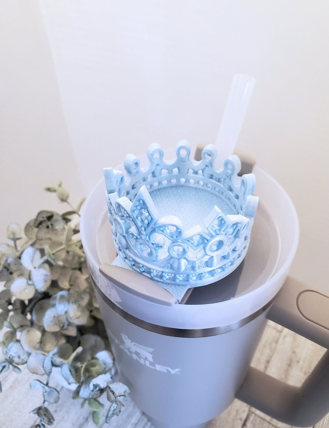 Queen Crown Tumbler Tag: Spring Blue Personalized Topper for H2.0 ...