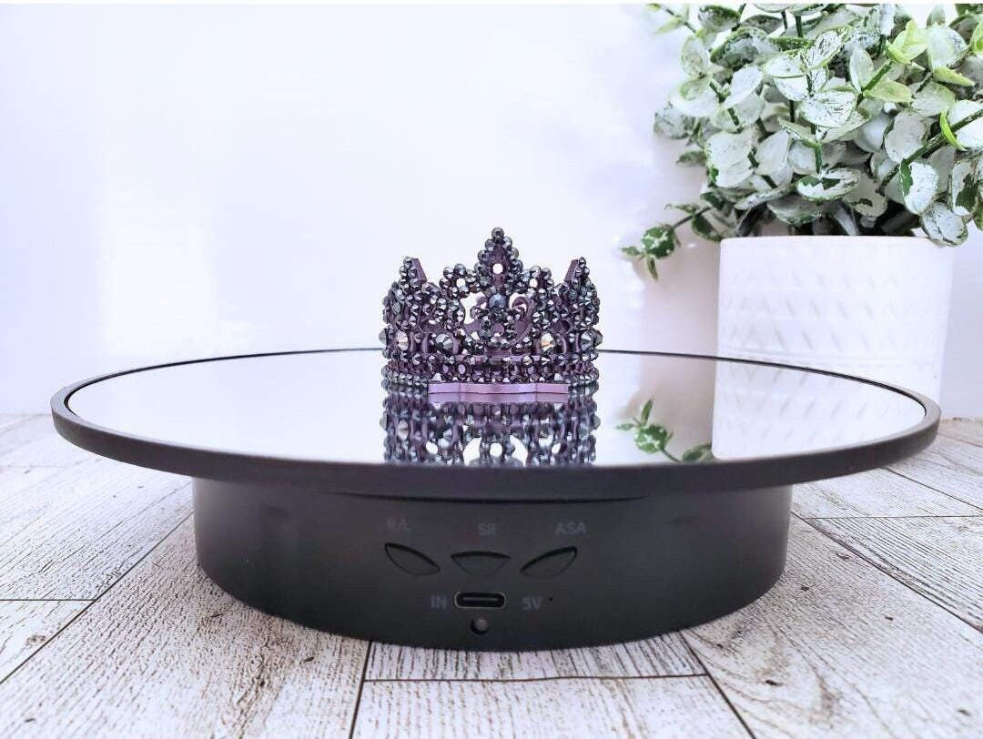 Black Silk Blinged With Rhinestones Queen Crown/tiara 20 Oz 30 Oz or 40 ...