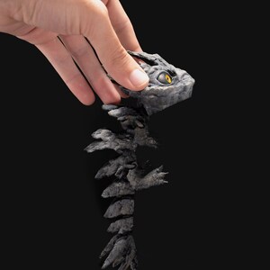 Articulated Stone Baby Dragon, Crystal Dragon, Gem Dragon, Sensory Toy ...