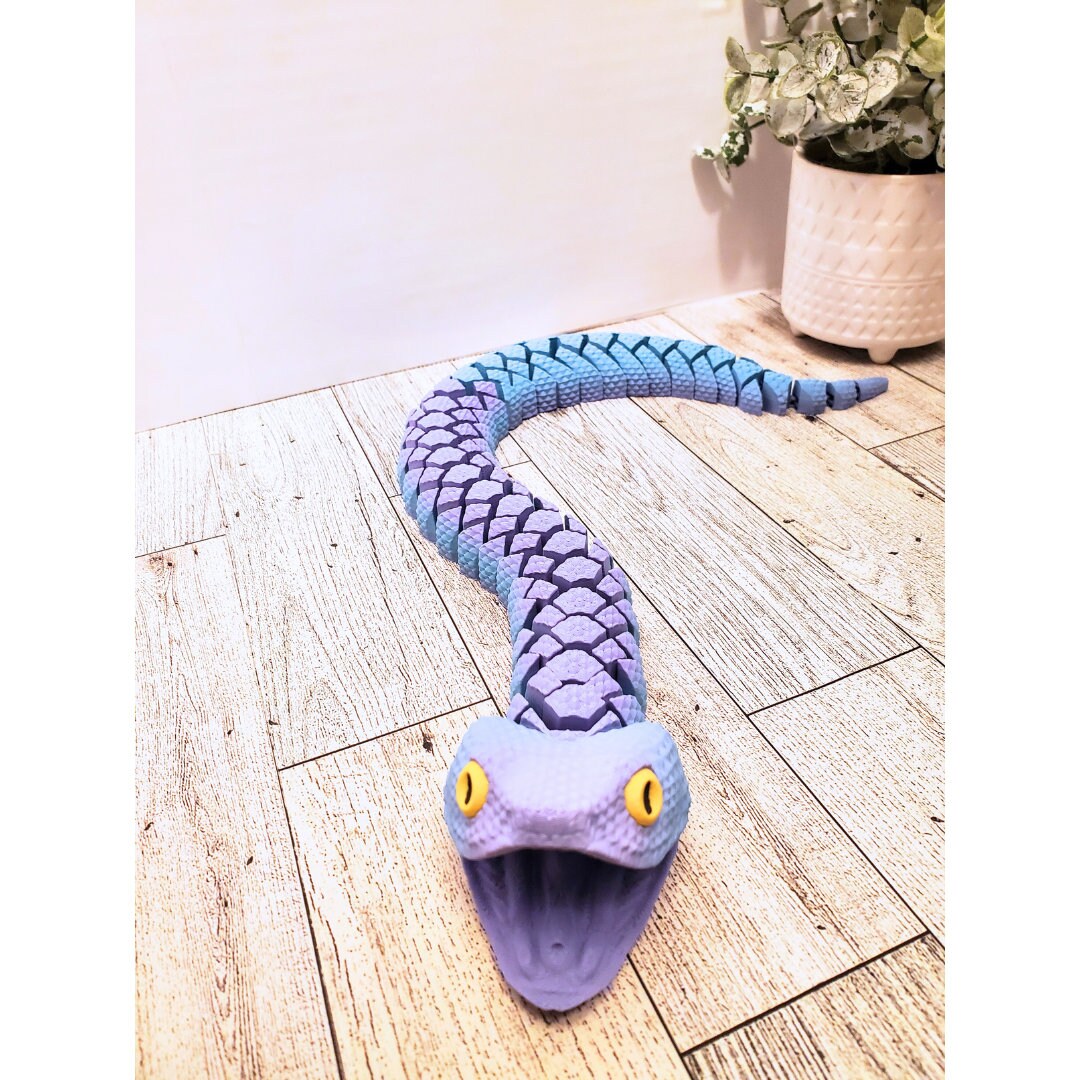 Articulated Bush Viper Snake Toy in Cotton Candy, Sensory Toy, Fidget ...