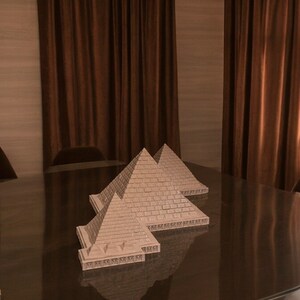 3D Printed the Great Pyramids of Giza Model, Greater Cairo, Egypt Decor ...