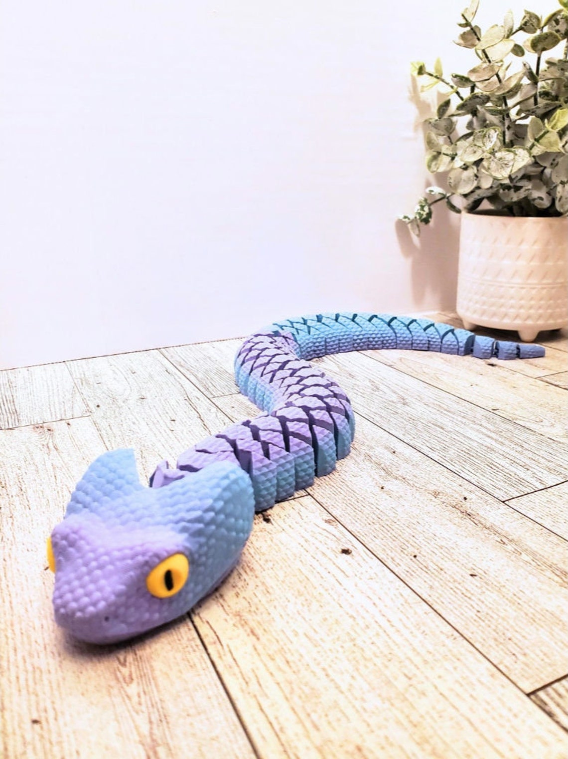 Articulated Bush Viper Snake Toy in Cotton Candy, Sensory Toy, Fidget ...