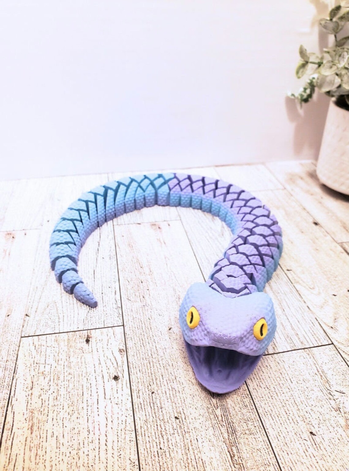 Articulated Bush Viper Snake Toy in Cotton Candy, Sensory Toy, Fidget ...