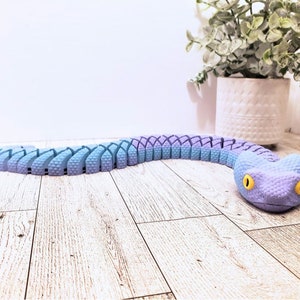 Articulated Bush Viper Snake Toy in Cotton Candy, Sensory Toy, Fidget ...