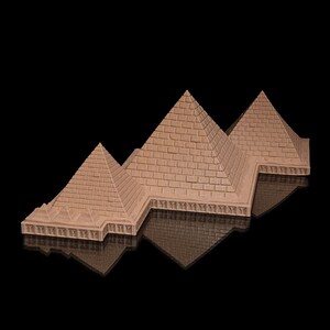 3D Printed the Great Pyramids of Giza Model, Greater Cairo, Egypt Decor ...
