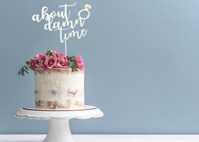 Custom "about Damn Time" Cake Topper: Bachelorette Wedding Party Decor ...