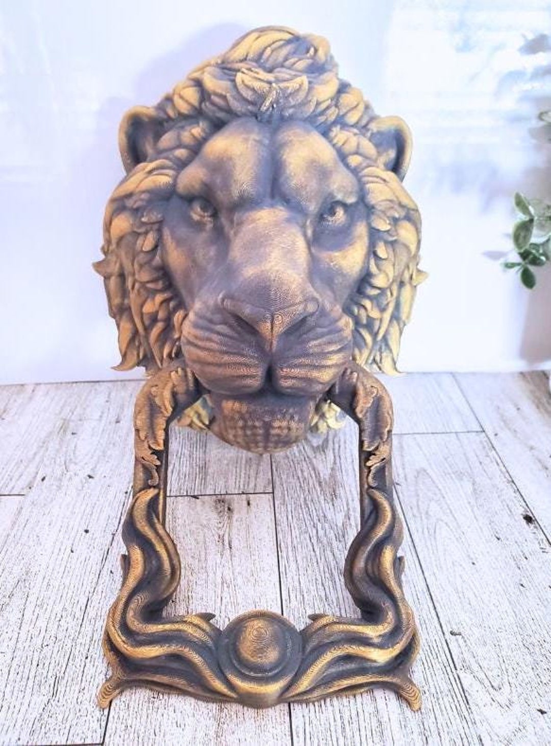 Majestic 3D Printed Lion Door Knocker – Elegance for Your Home - Etsy