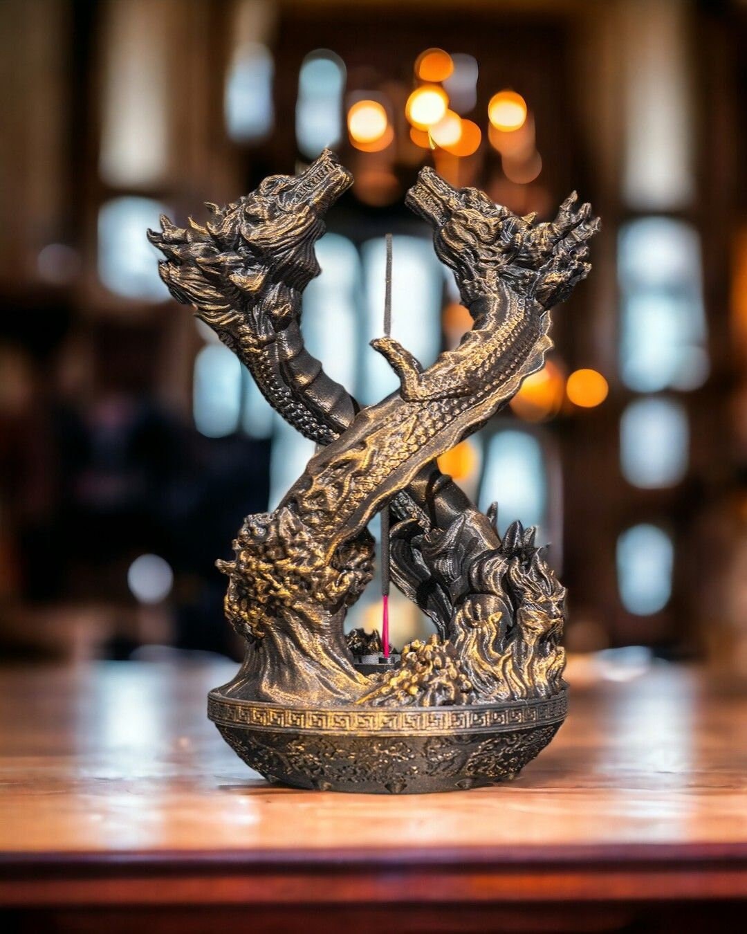 Majestic Double Dragon Incense Holder 3D Printed Fantasy Decor - Etsy