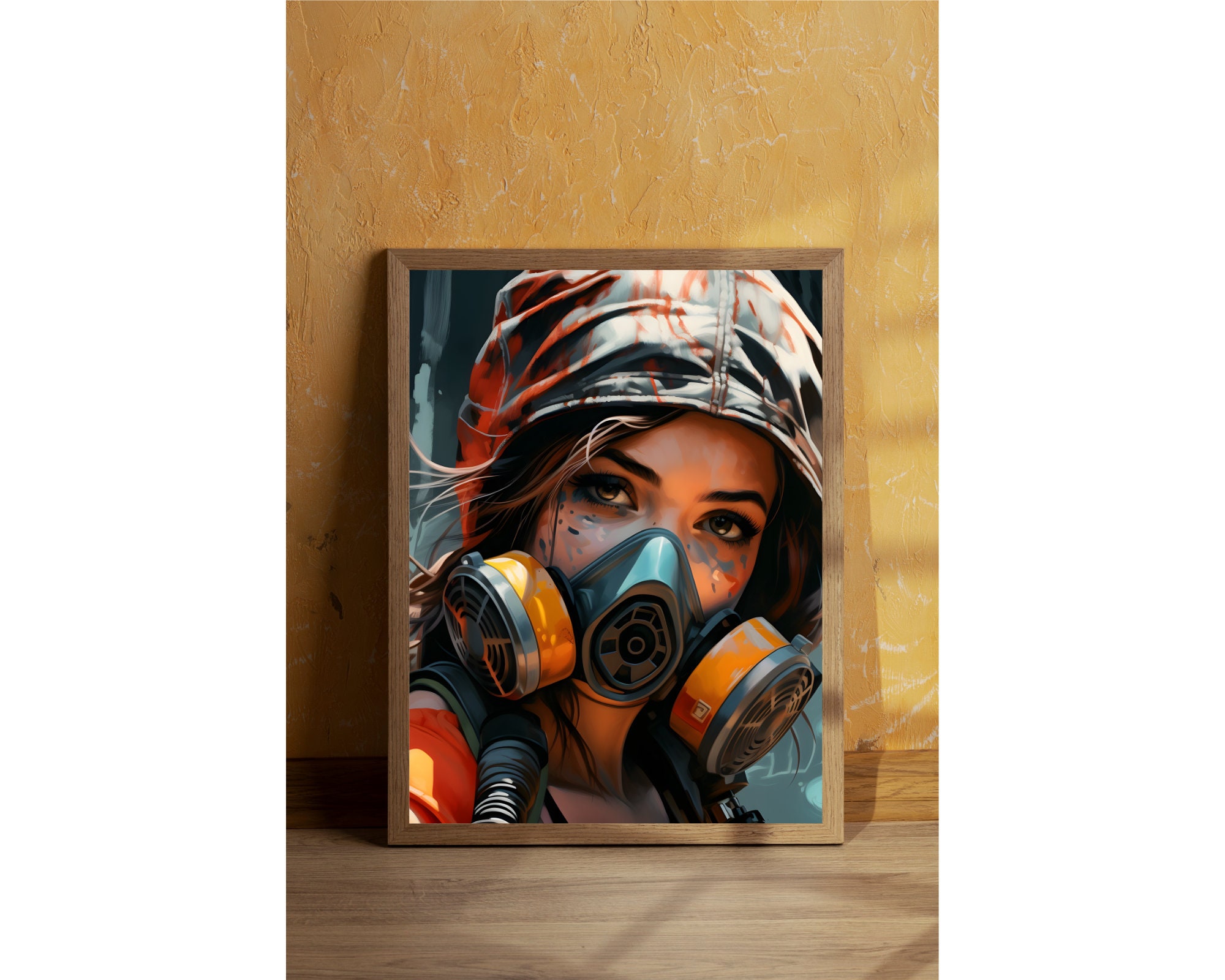 Cyberpunk Girl Poster, Commando Girl Art, Wall Decor, Wall Hanging ...