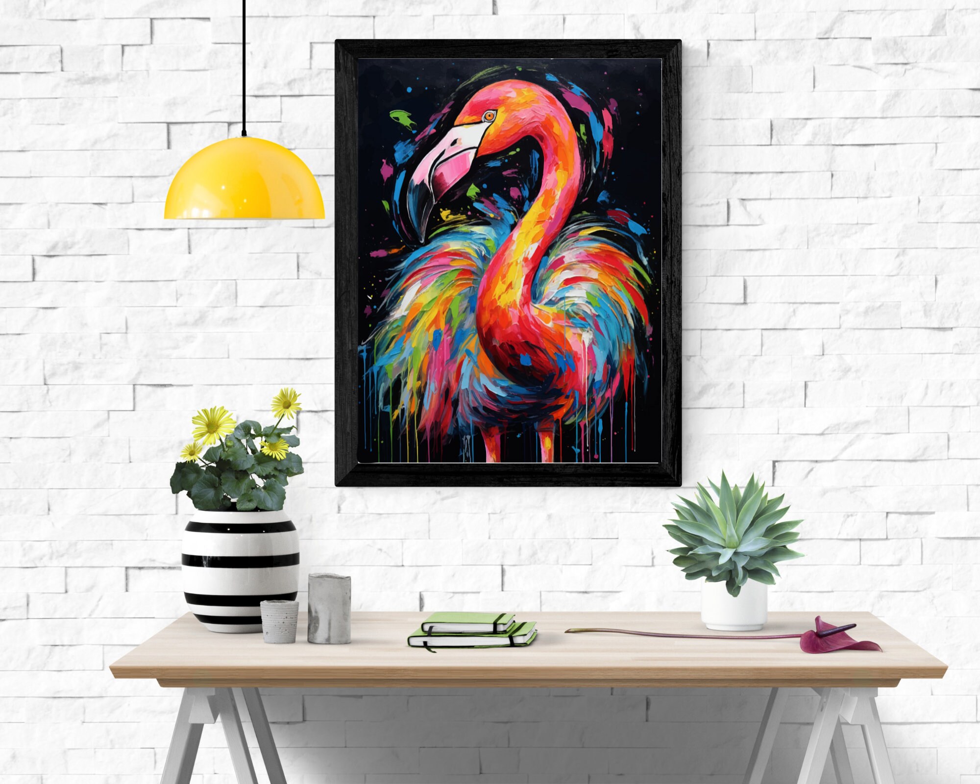 Flamingo Poster Pink Flamingo Flamingo Decor Flamingo Wall - Etsy