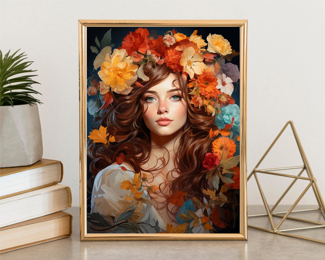 Beautiful Girl Poster, Wall Art, Girl Decor, Beautiful Girl Art, Girl ...