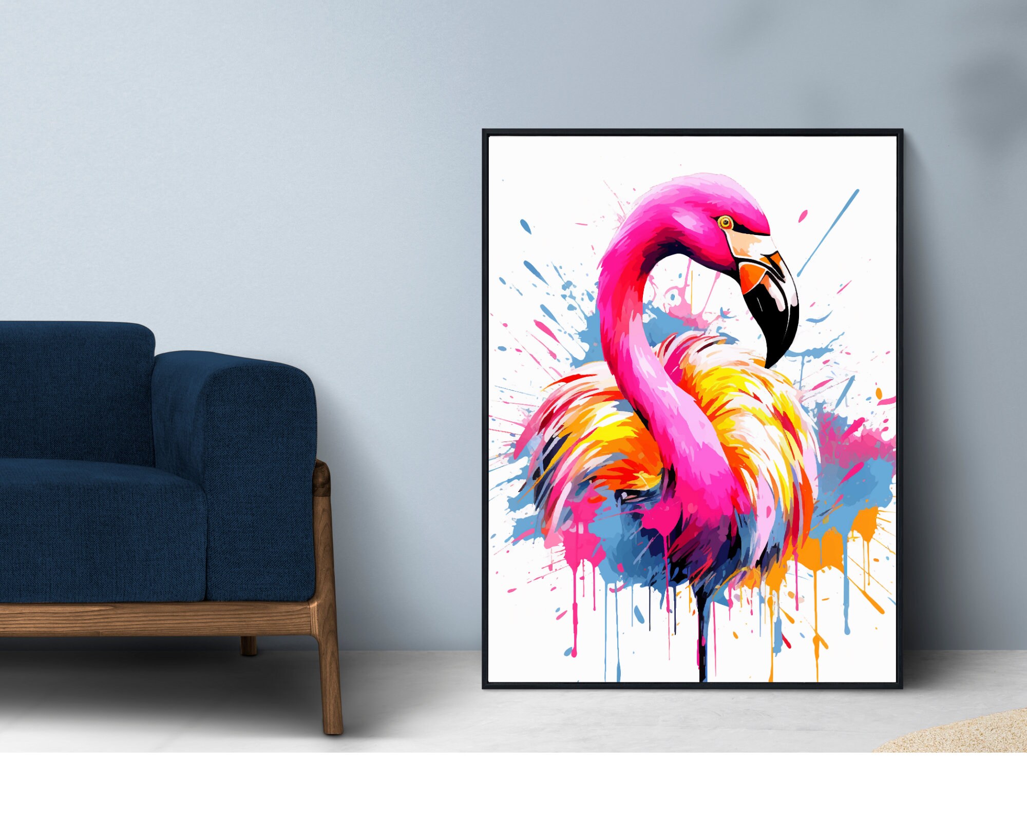 Flamingo Wall Art, Flamingo Poster, Flamingo Decor, Pink Wall Art ...