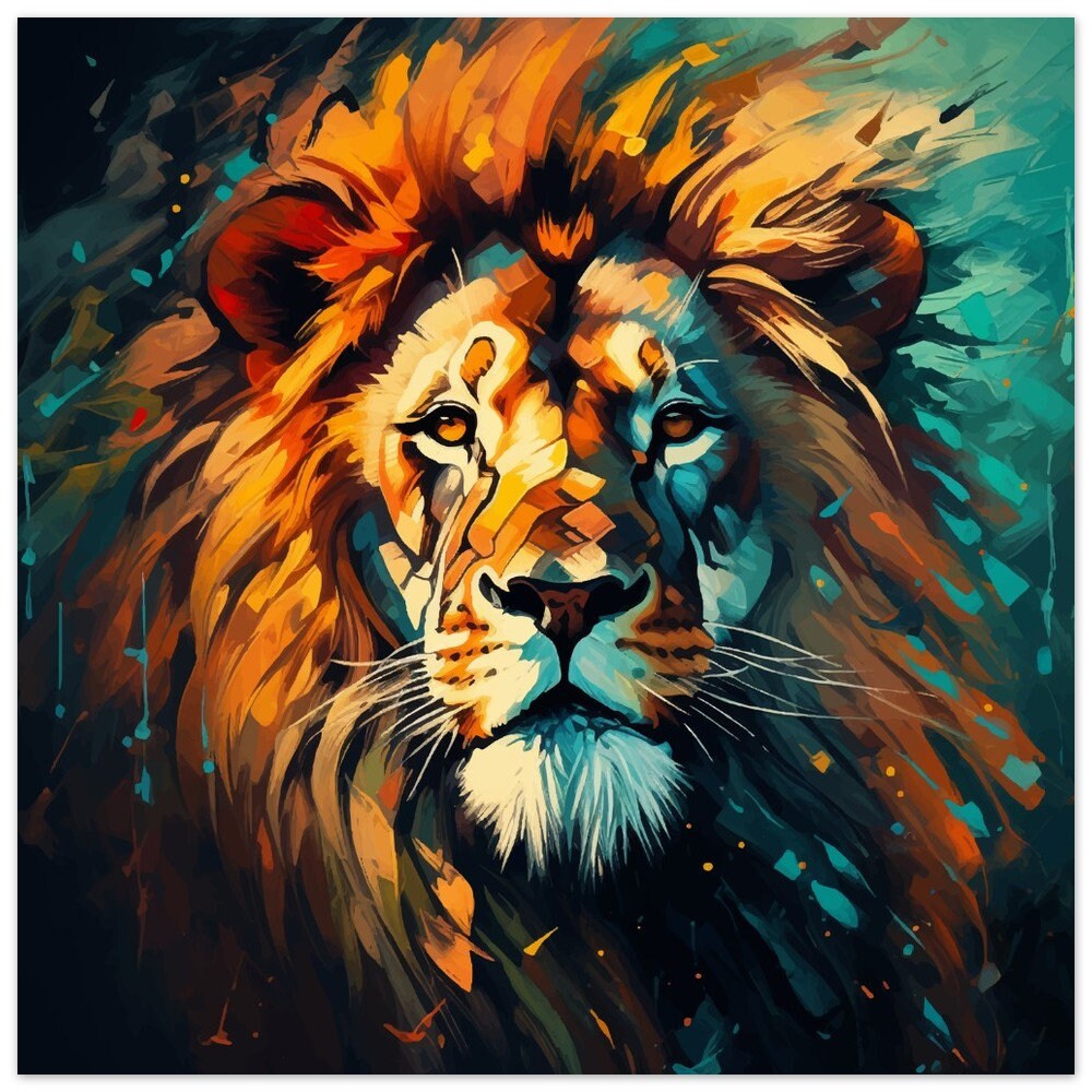 Lion Poster Animal Poster Design Home Decor Living Room - Etsy