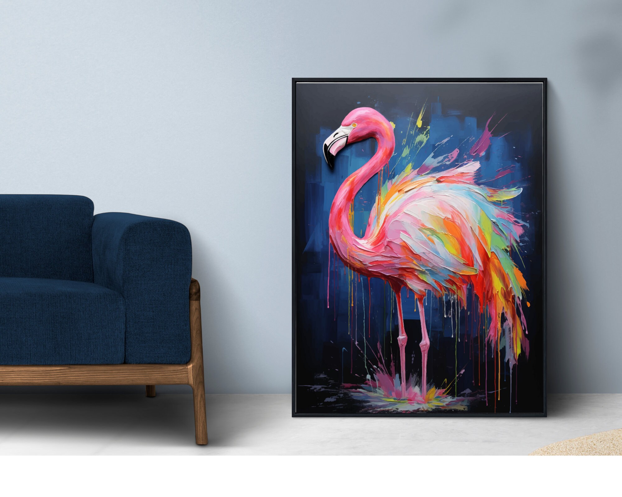 Colorful Flamingo Poster, Flamingo Wall Art, Flamingo Wall Decor, Bird ...
