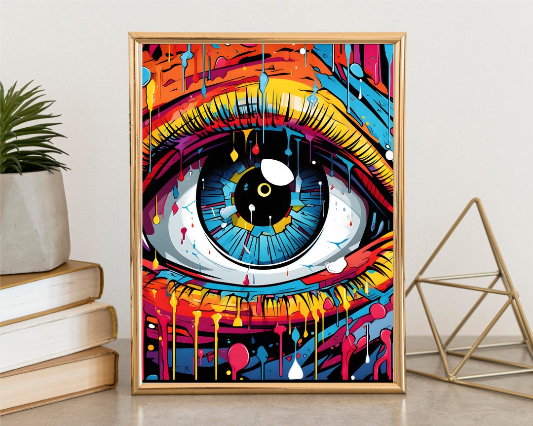Colorful Eye Poster, Colorful Wall Art, Eye Wall Art, Eye Wall Decor ...