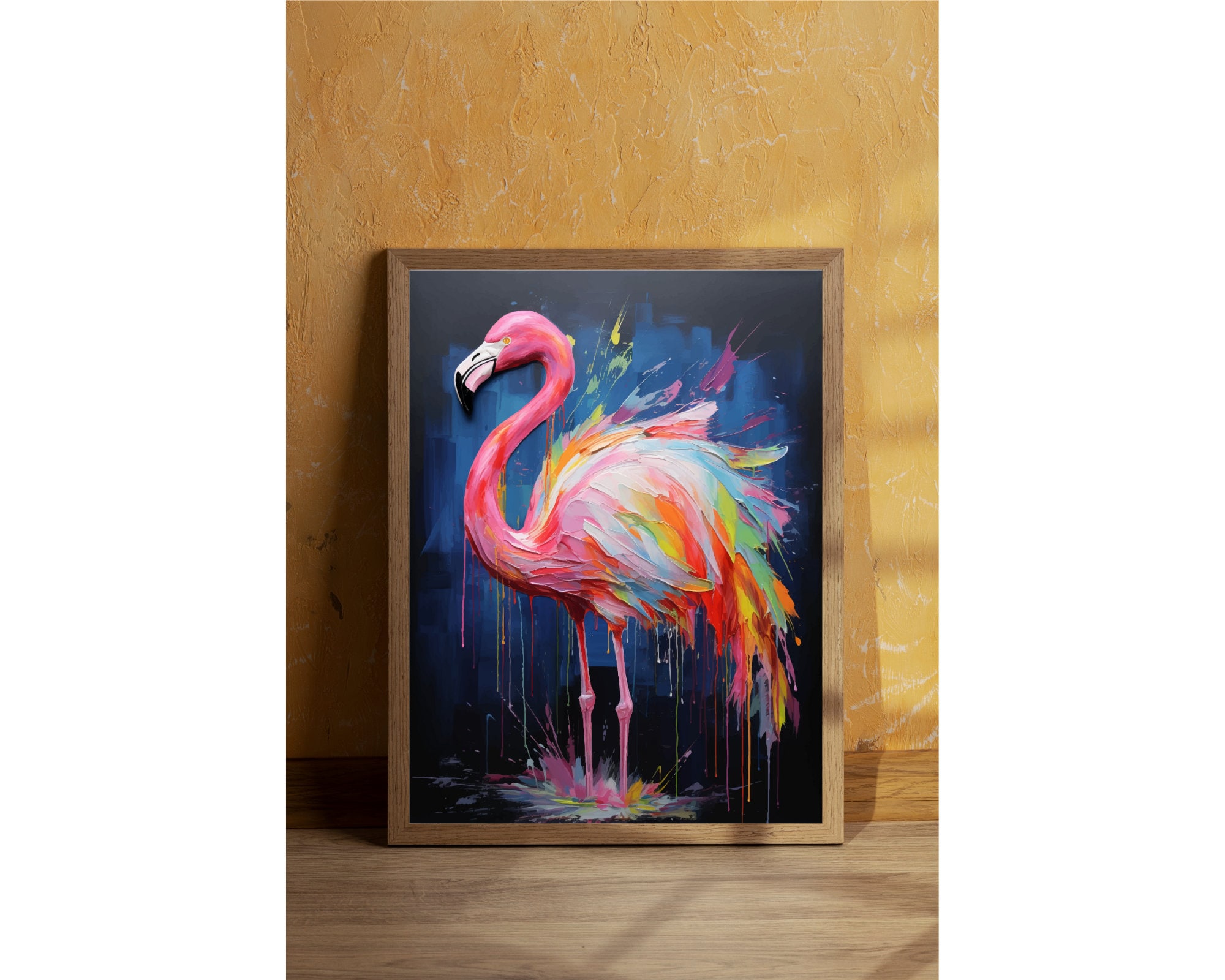 Colorful Flamingo Poster, Flamingo Wall Art, Flamingo Wall Decor, Bird ...