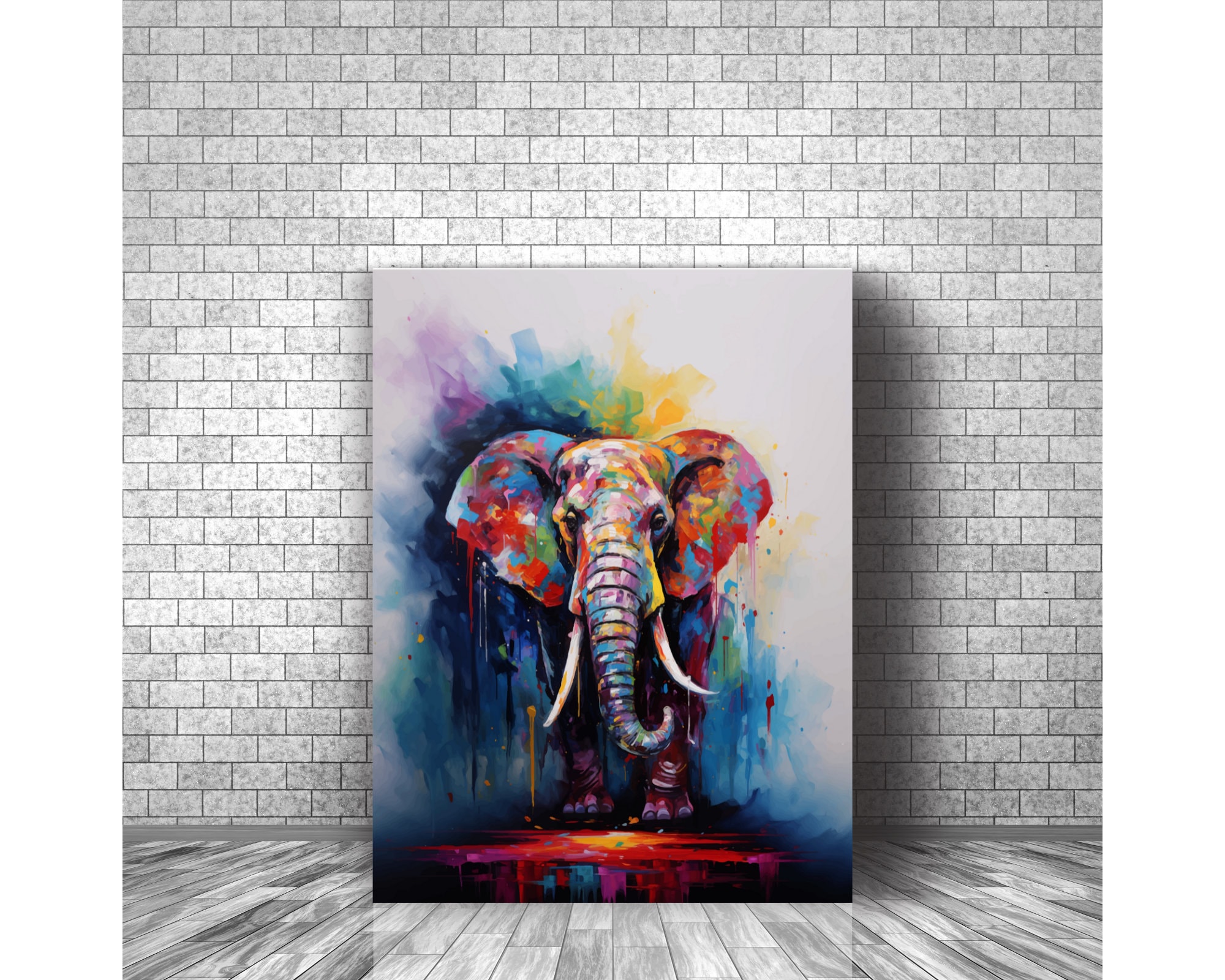 Elephant Color Splash Poster, Elephant Decor, Elephant Wall Art, Animal ...