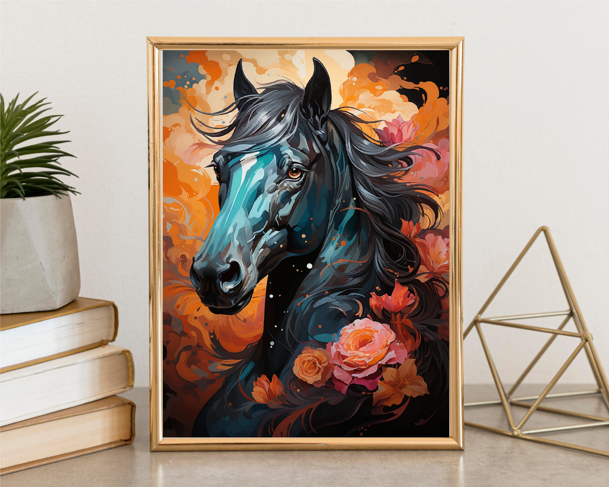 Horse Poster, Horse Decor, Bedroom Decor, Living Room Decor, Horse Wall ...