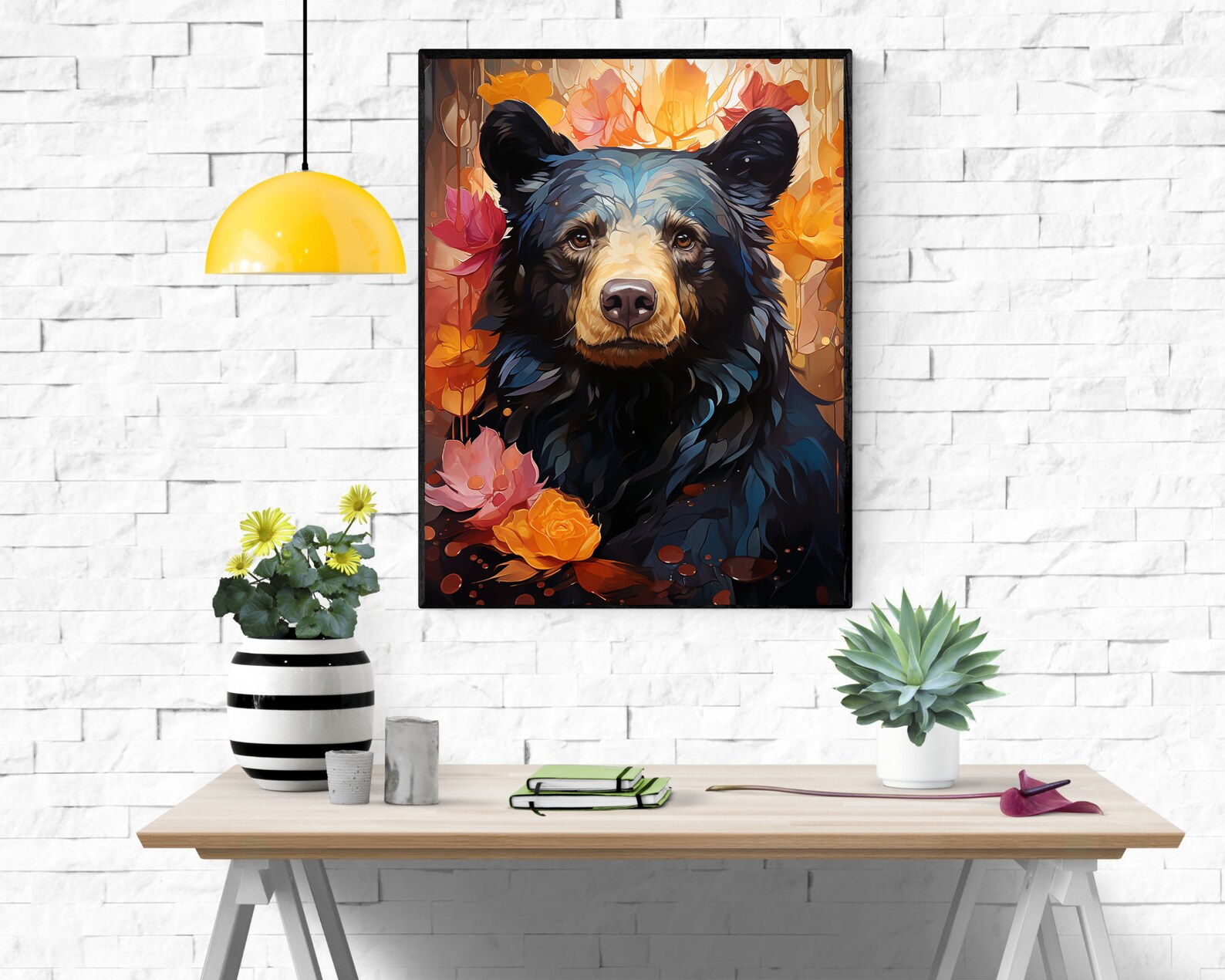 Animal Wall Art, Bear Wall Art, Bear Wall Decor, Grizzly Bear Poster ...