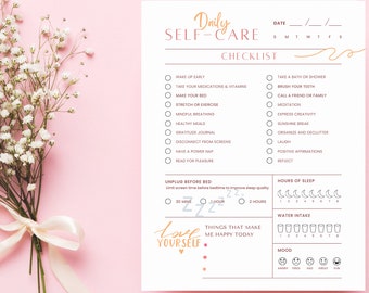 Daily Self Care Planner Printable - Etsy