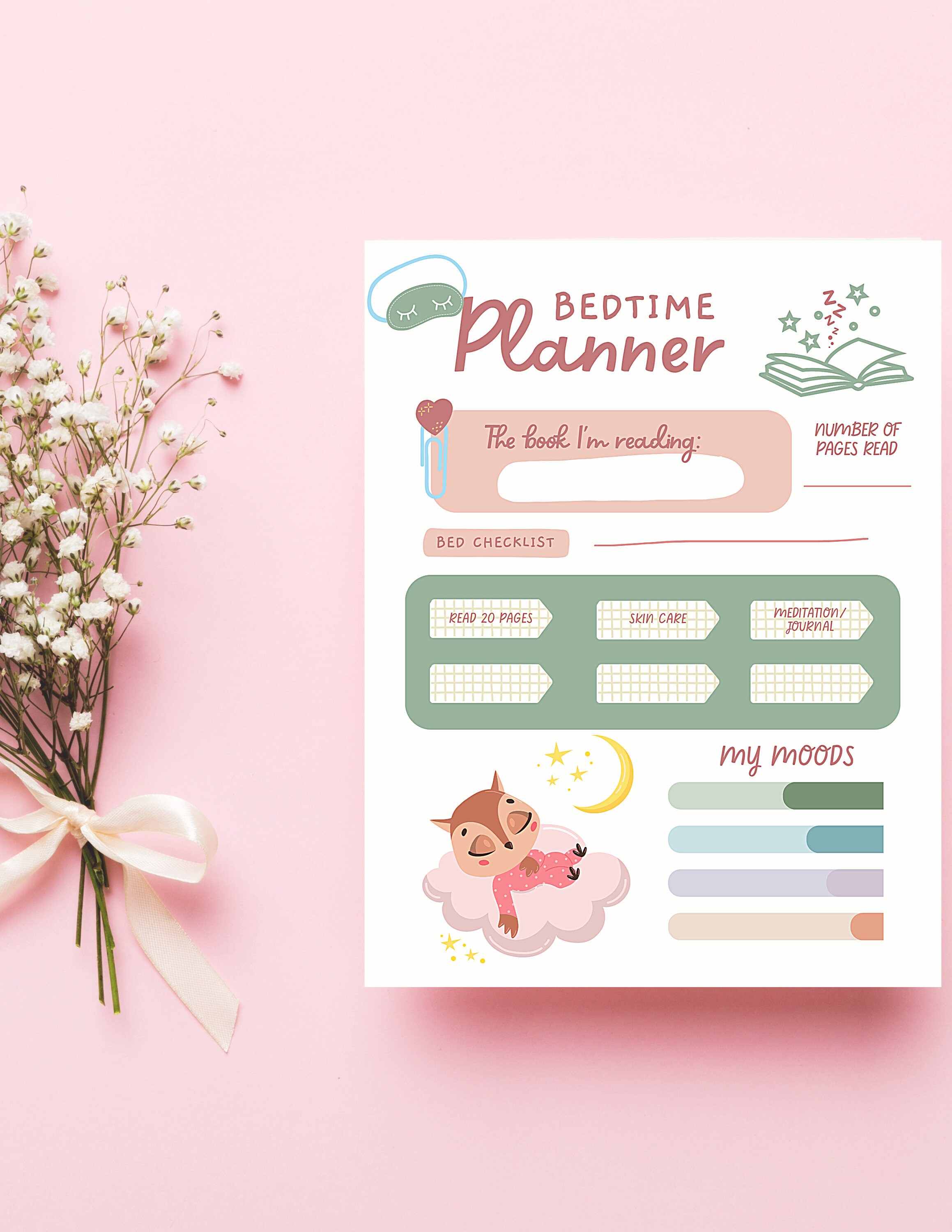 Bedtime Planner Printable Planners - Etsy