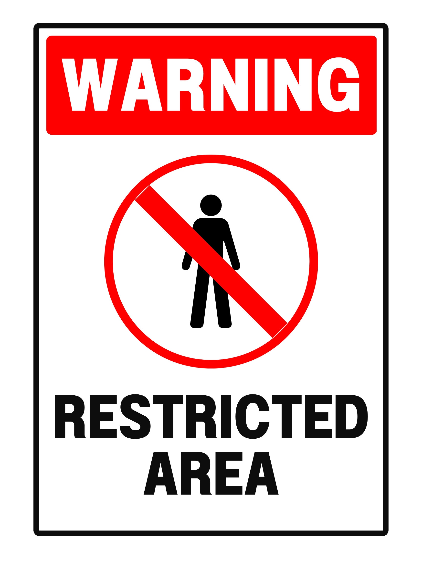 Warning Restricted Area - Etsy